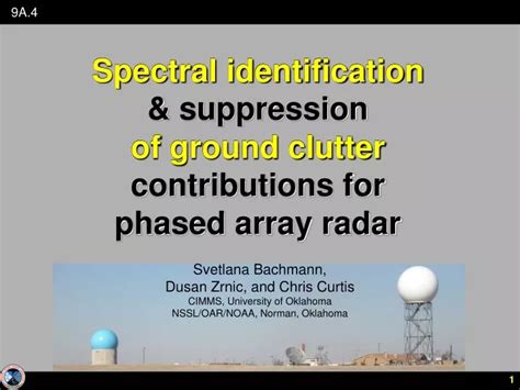 Ppt Spectral Identification And Suppression Of Ground Clutter Contributions For Phased Array
