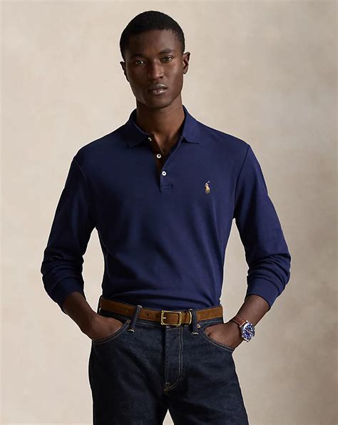 Refined Navy Classic Fit Soft Cotton Polo Shirt Polo Ralph Lauren 1