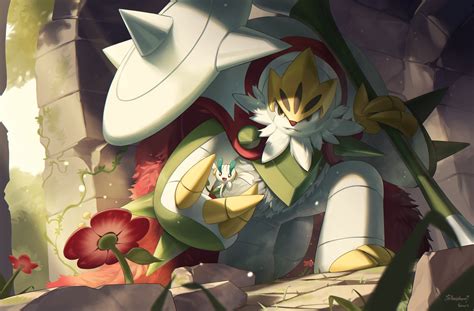 Floette Chesnaught And Mega Chesnaught Pokemon Drawn By Hoishere7