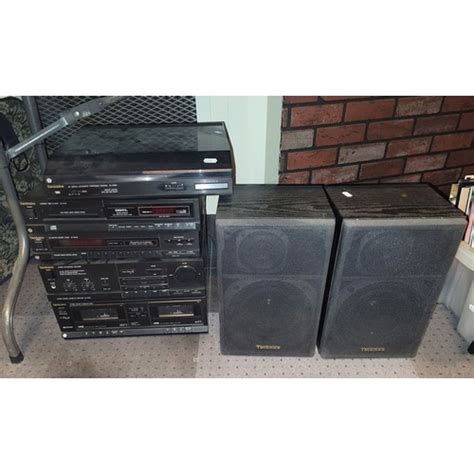 A 1990s Technics Hi Fi Stack System Comprising Double Cassette Deck
