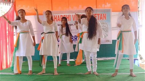 9th Class Girls Dance Performance Republic Day Celebrations Maharshi Vidyaniketan Youtube