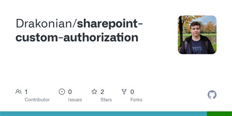 Github Drakoniansharepoint Custom Authorization