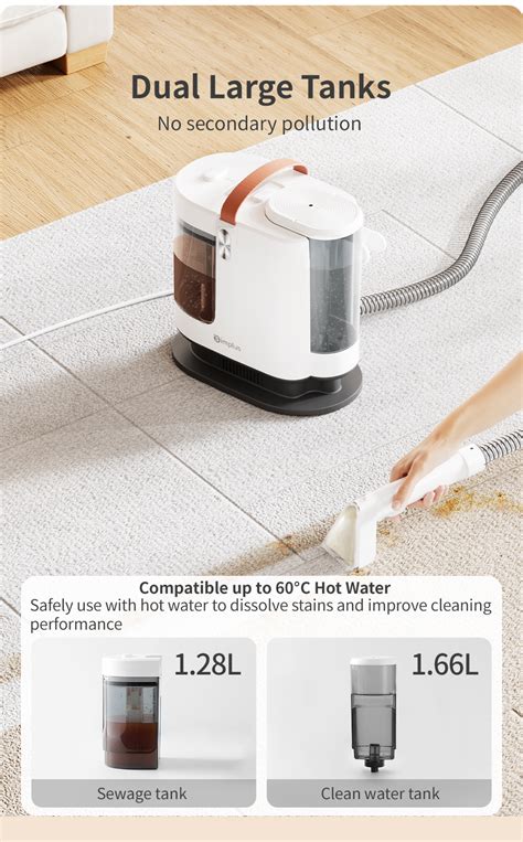 Simplus Pink Spot And Fabric Cleaner 16000pa Suction 60℃ Hot Water