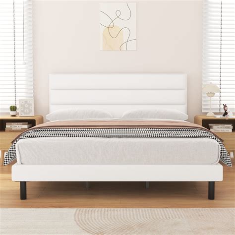 Twin Bed Frame Haiide Twin Size Platform Bed With Wingback Fabric