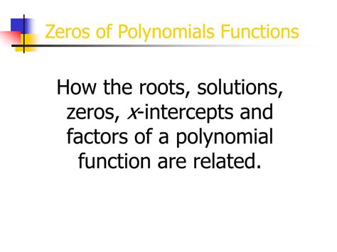 PPT Zeros Of Polynomials Functions PowerPoint Presentation Free Download ID