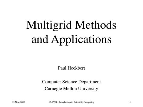 ppt multigrid methods and applications powerpoint presentation free