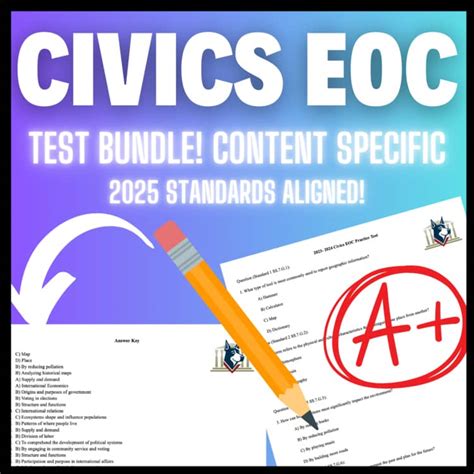 Civics Eoc Practice Test Study Guide 2025 Standards Digital Resource
