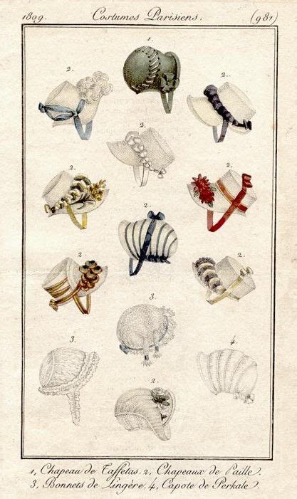 1809 Bonnets Regency Dress Historical Hats Victorian Hats