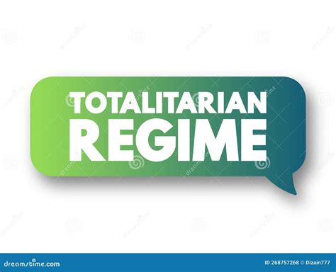 Totalitarian Regime Form Of Government And Political System That Prohibits All Opposition