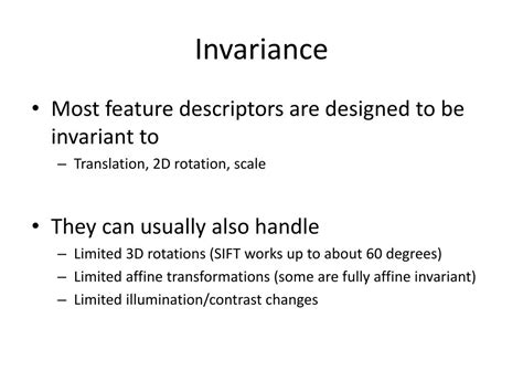 Ppt Lecture 7 Features 2 Invariance And Blob Detection Powerpoint