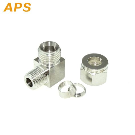 2pcs 14 Bspt Male Thread X 10mm Double Ferrule T Vicedeal