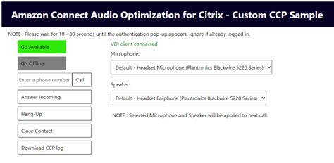 Best Practices For Using Amazon Connect Audio Optimization For Citrix
