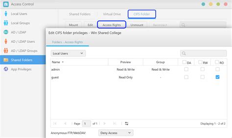 Mount CIFS Folders ASUSTOR NAS