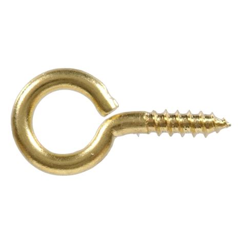 Hillman 0162 In Brass Screw Eye Hook 491029 At