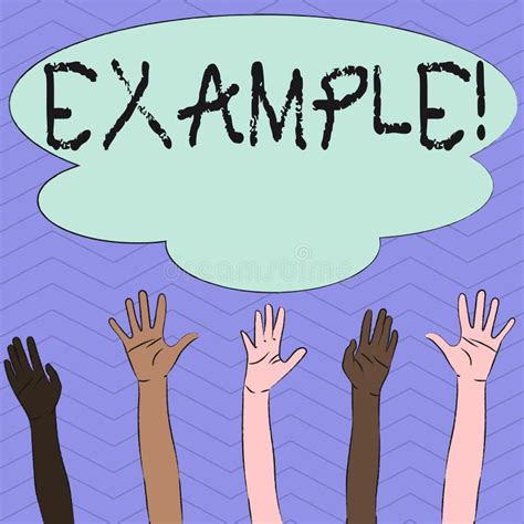 Conceptual Hand Writing Showing Example Business Photo Showcasing Illustration Sample Model To