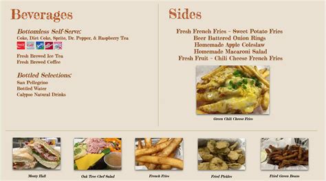 Menu At Oak Tree Cafe Albuquerque Alameda Blvd Ne