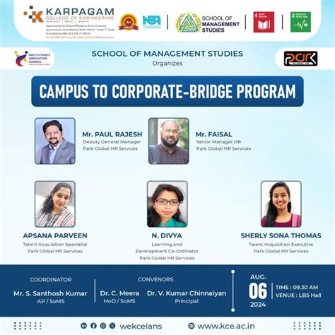Santhosh Kumar S On Linkedin Happy To Be The Coordinator For The Event Campus To Corporate