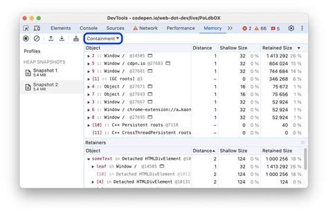 Record Heap Snapshots Chrome Devtools Chrome For Developers