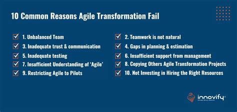 10 Reasons Why Agile Transformations Fail And How To Fix It Innovify