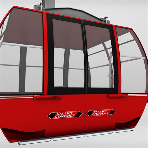 3d 3ds Ski Lift Gondola Cable Car