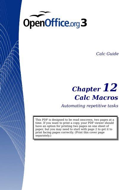Calc Macros OpenOffice Org Wiki