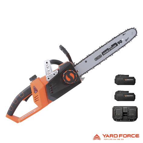 Yard Force 40v 35cm Chainsaw 2 X 4ah 20v Batteries And Du