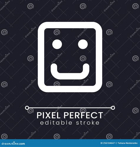 Sticker Pixel Perfect White Linear Ui Icon For Dark Theme Stock Vector Illustration Of Simple