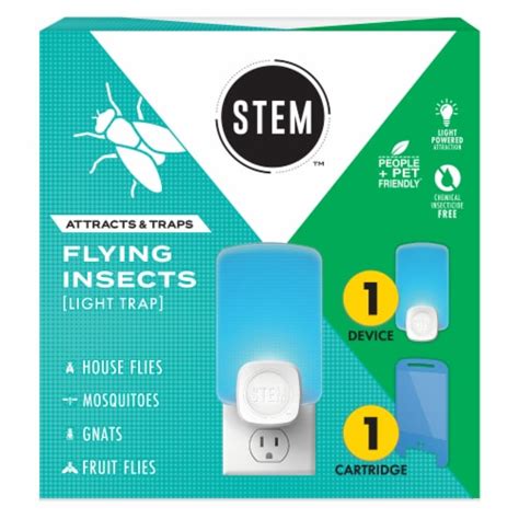 Stem Light Trap Attracts And Traps Flying Insects Emits Soft Blue