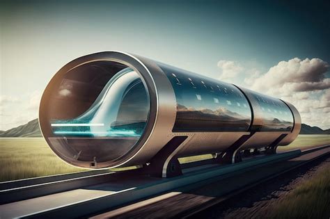 Premium Ai Image A Hyperloop System Transporting People In Capsules At Speeds Of Over Mph