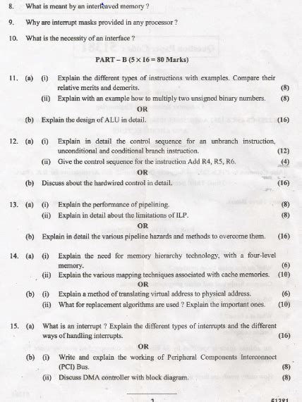 Cs2253 Computer Organization And Architecture May June 2016 Question Paper University Question