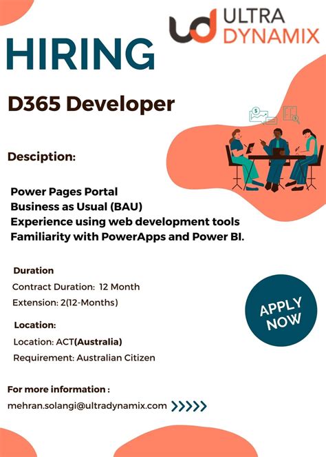 Ultra Dynamix On Linkedin 📣 📣 Job Alert 📣 📣 D365 Developer 1