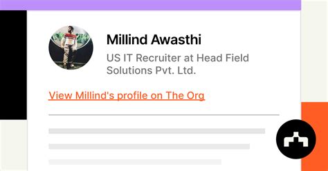 Millind Awasthi Us It Recruiter At Head Field Solutions Pvt Ltd The Org