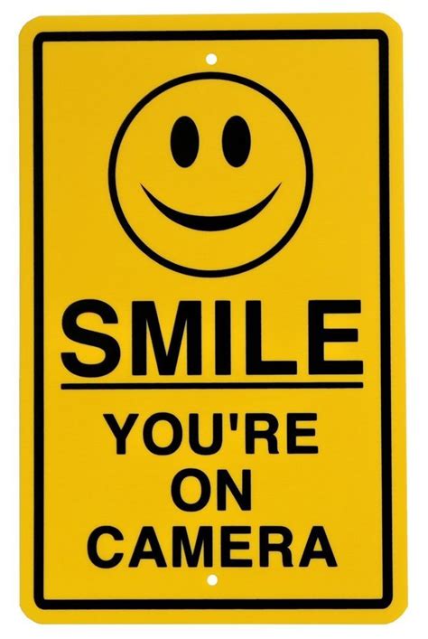 Smile Youre On Camera Sign Printable Sign Printable Security Sign