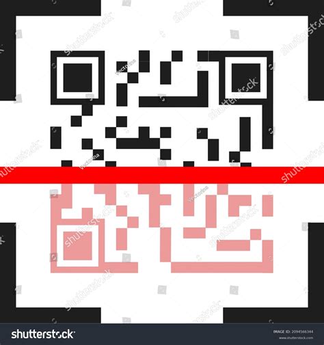 Scan Qr Code Data Authentication Scanning Stock Vector Royalty Free Shutterstock
