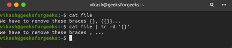 How To Replace Braces Symbol In Linux GeeksforGeeks