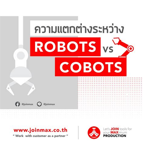 Cobot คืออะไร ต่างจาก Robot Joinmax International Facebook