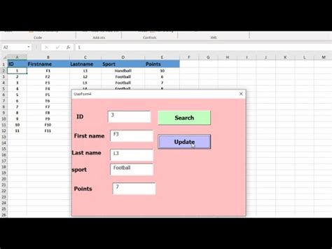 Excel Vba Programming Code Search And Update Button In Excel VBA YouTube