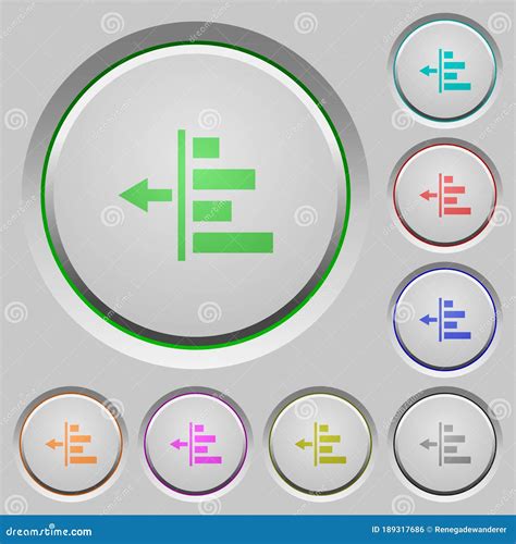 Decrease Left Indentation Of Content Push Buttons Stock Vector Illustration Of Orange Gray