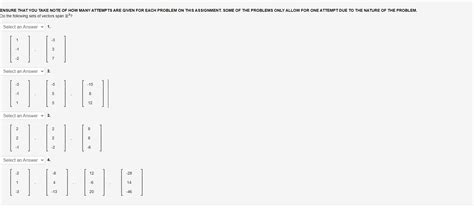 Solved Do The Following Sets Of Vectors Span R Chegg Com