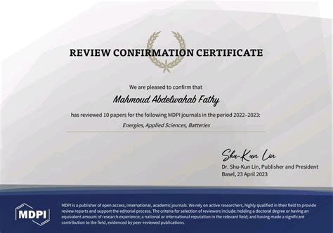 Mahmoud Abdelwahab Fathy Sayed On Linkedin Being Acknowledged As A Reviewer For Those Journals