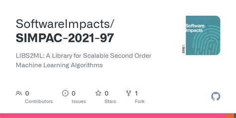 GitHub SoftwareImpacts SIMPAC 2021 97 LIBS2ML A Library For Scalable Second Order Machine