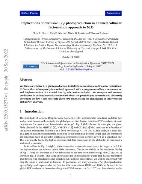 Pdf Implications Of Exclusive Jpsi Photoproduction In A Tamed Collinear Factorisation