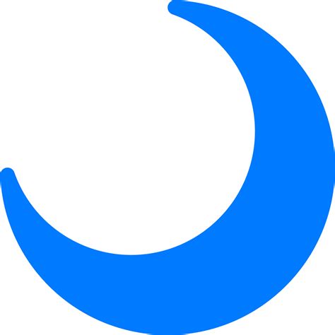 Download Blue Crescent Moon Graphic