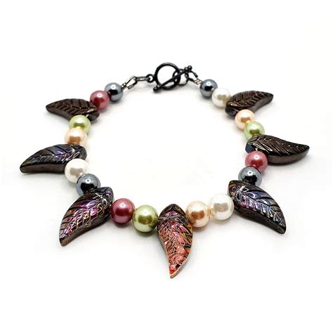 Shop The Eden Leaf Bracelet In Majestic Pink