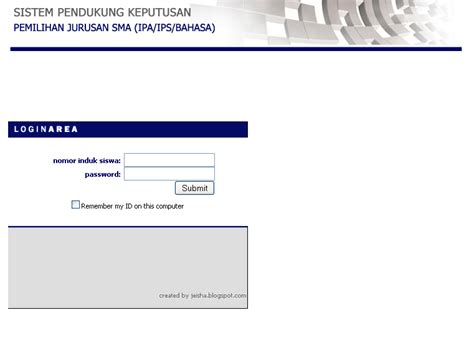 sistem pendukung keputusan jurusan sma sourcecode php dot net