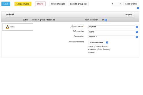 Screenshots LDAP Account Manager