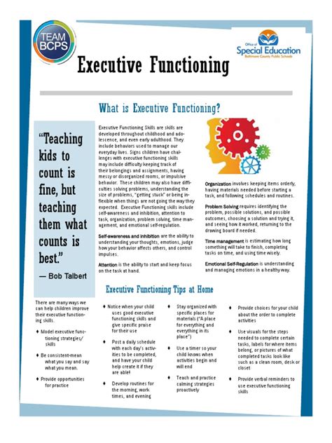 Executive Functioning Strategies Pdf Executive Functions
