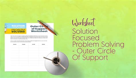 Plr Worksheets Solution Focused Problem Solving Outer Circle Of Support Plrme