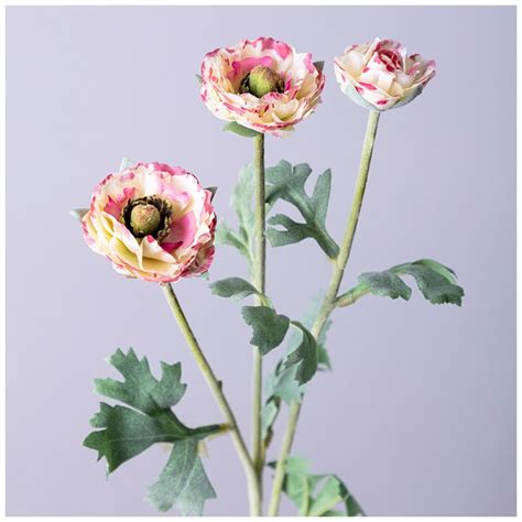 Купить Искусственные цветы для декора РАНУНКУЛЮС высота 48 см по выгодной цене в интернет