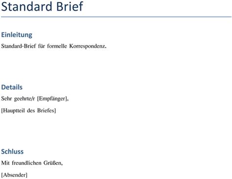 Word Vorlage Für Formelle Briefe Und Korrespondenz
